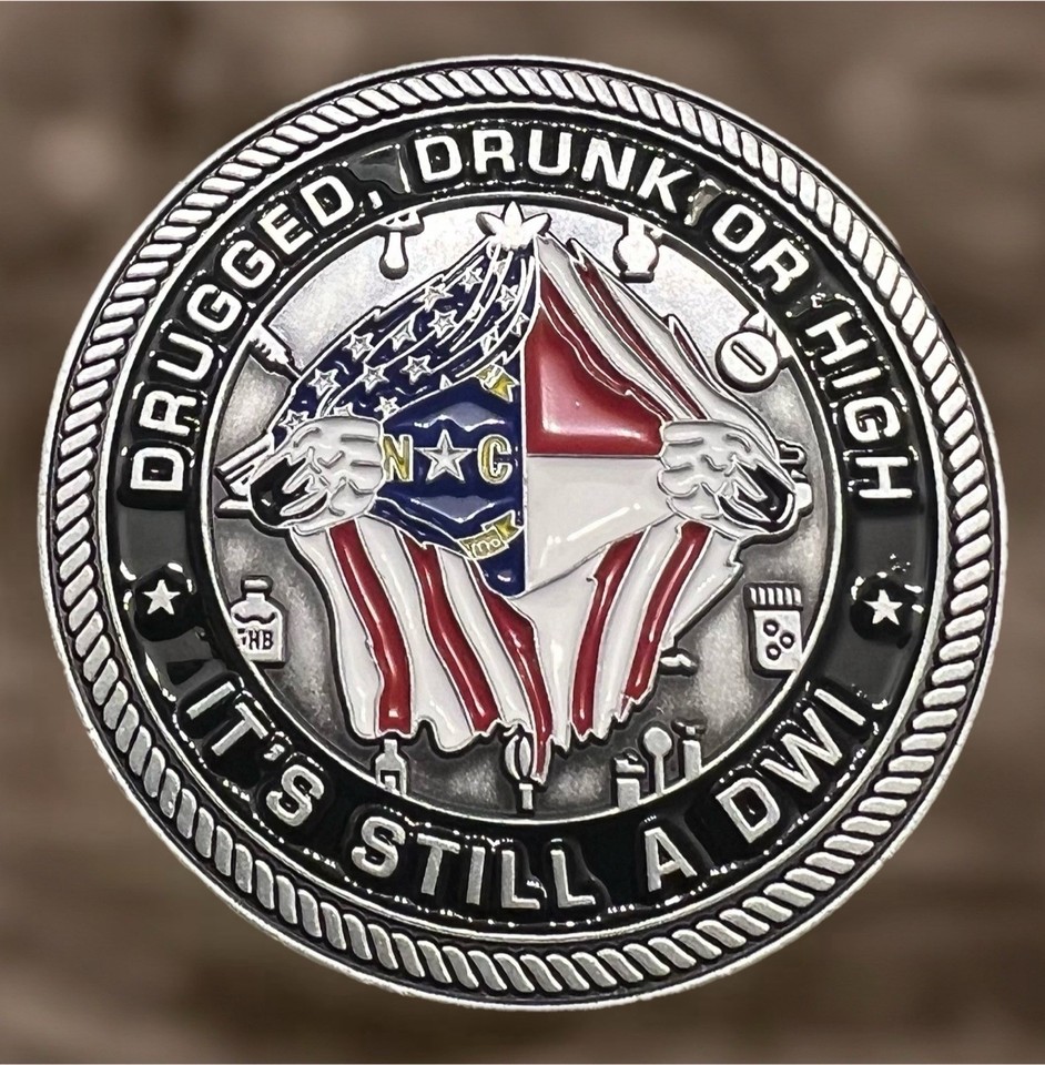 North Carolina State Drug Recognition Expert DRE Police Challenge Coin ...