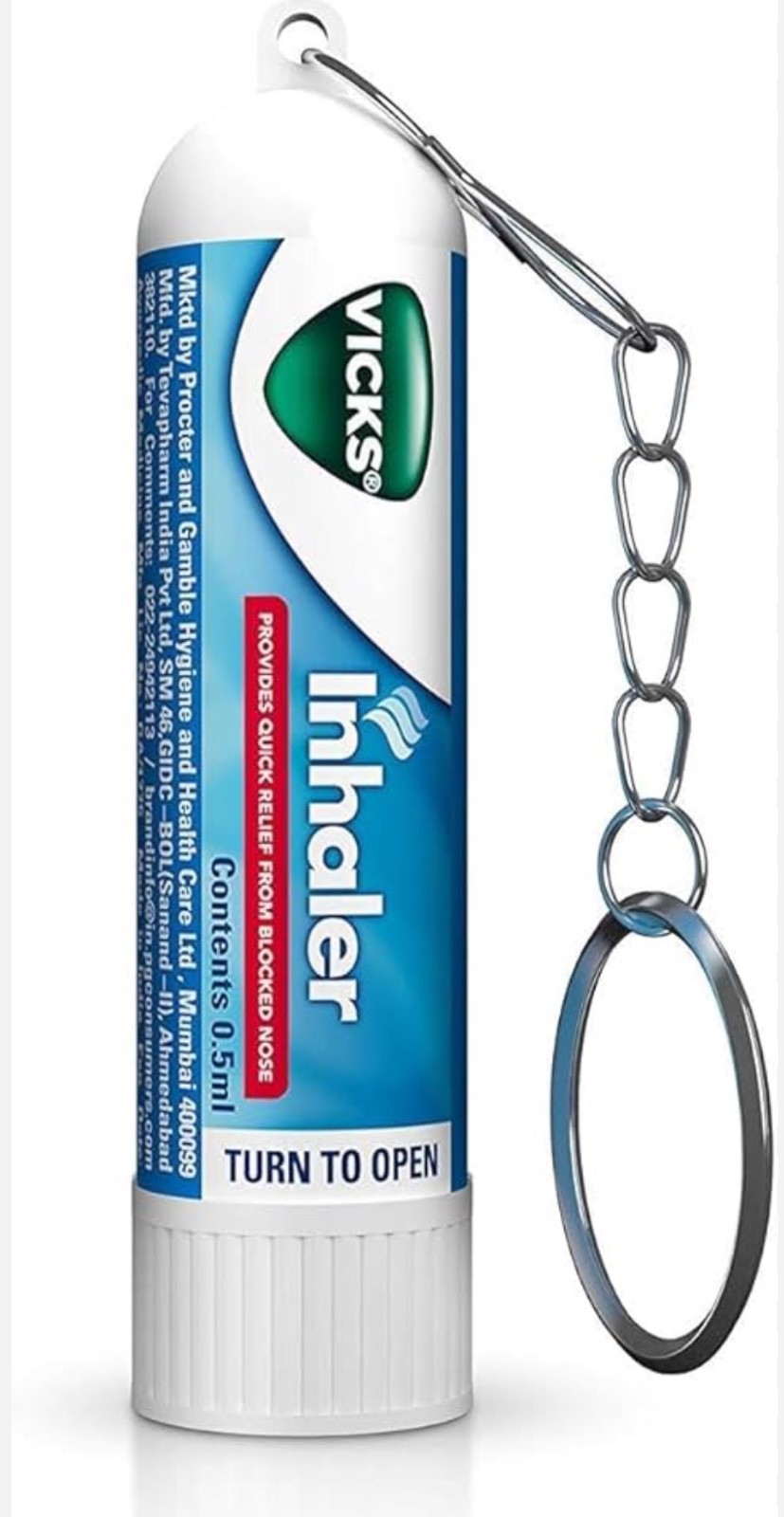 Vicks Inhaler 0.5ml Menthol & Camphor Aromatic Nasal Stick – Pocket ...