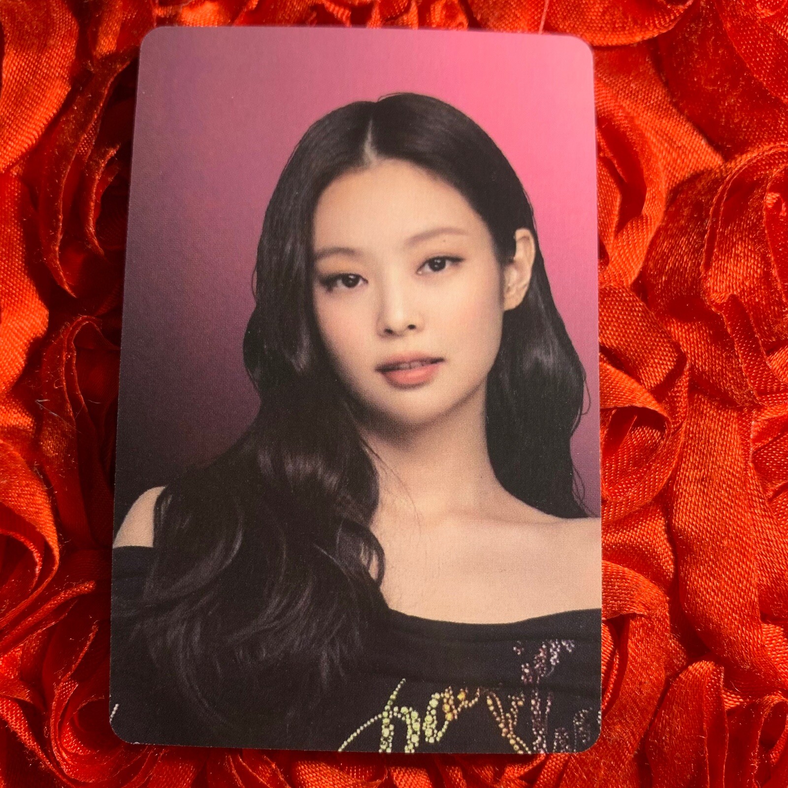 JENNIE BLACKPINK The Game Edition Celeb KPOP Girl Photo Card Pink Babe ...