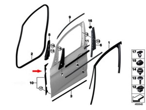 BMW 2' Series F45 F46 Active Gran Tourer A-Pillar Seal - Front Left ...