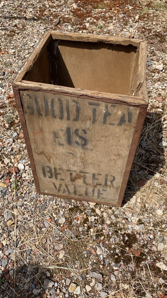 Vintage Wooden Tea Chest Crate Storage | eBay UK