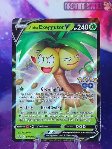 Alolan Exeggutor V - Promo SWSH225 - Holo Ultra Rare Pokemon Card | eBay