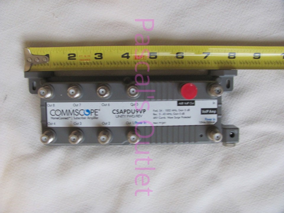 Passive VoIP Amplifier Commscope CSMAPDU9VPI 9-Port MoCA, Unity FWD/REV ...