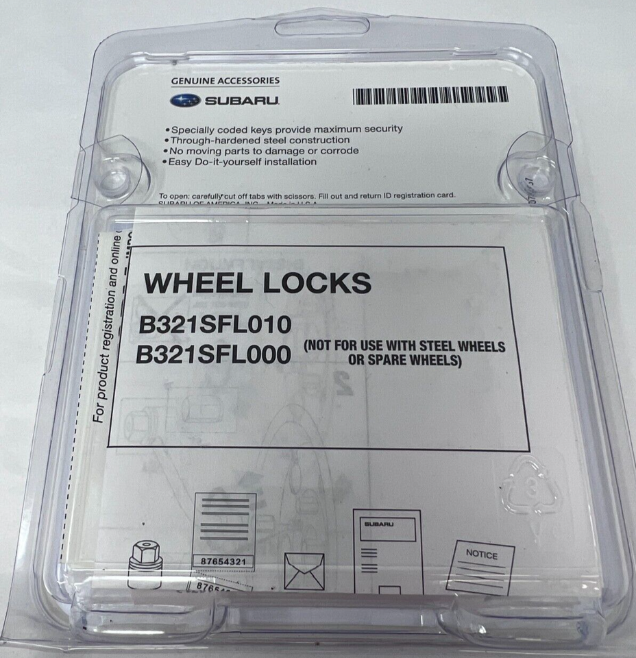 Set of 4 Genuine OEM Subaru Steel Wheel Locks KIT Fits All Models ...