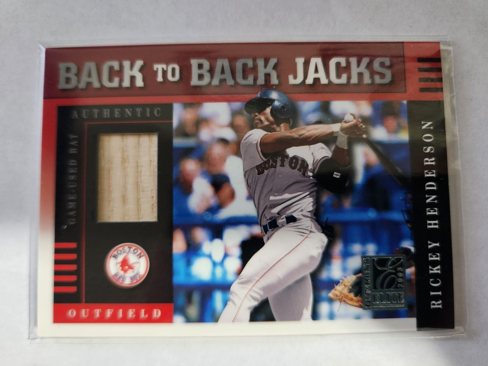 2003 DONRUSS ELITE BACK TO BACK JACKS DUAL BATS TY COBB/RICKEY ...