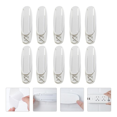 Wall Mounted Cable Organizer Self-adhesive Socket Holder Power Cable ...