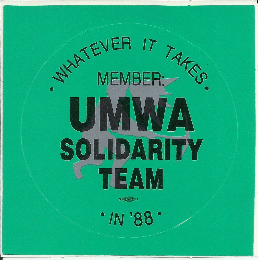 UMWA Solidarity Team Member 1988 Vintage Unused Mining Hard Hat Decal ...