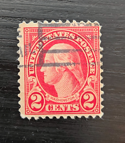 1923 US Washington 2c Stamp Scott 554 Carmine Flat Plate Unwatermarked ...