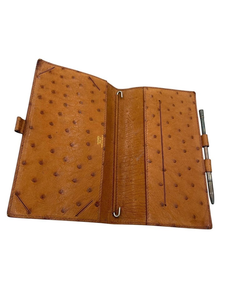 Used HERMES Brown Agenda Notebook Case Notebook Cover Schedule Book ...