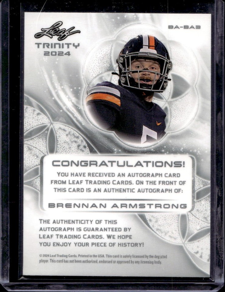 Brennan Armstrong 2024 Leaf Trinity #BA-BA3 Rookie Auto Green #25/25 | eBay