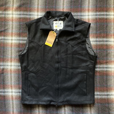 NWT Schaefer Outfitter Wool Blend Arena Vest Zip Up Western Rodeo Men's ...