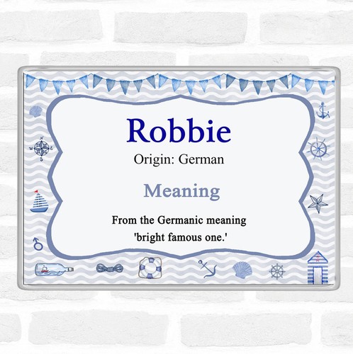 Robbie Name Meaning Jumbo Fridge Magnet Nautical | eBay