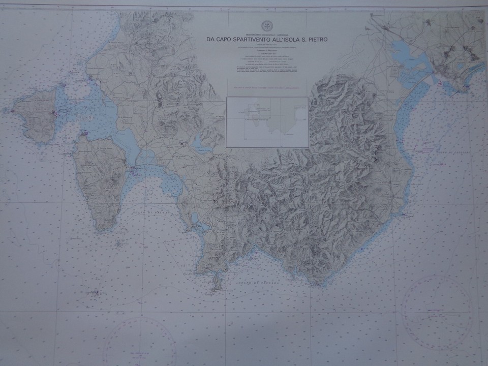 Marine Map / From Capo Spartivento to San Pietro Island - Sardinia ...