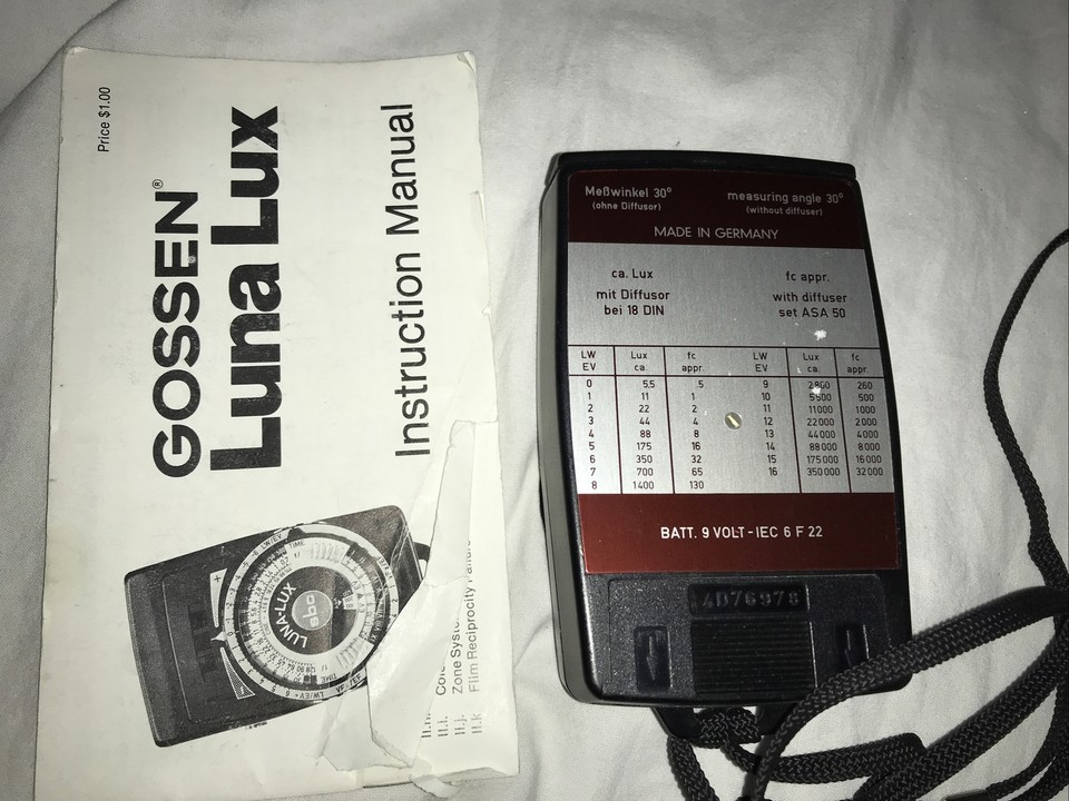 Gossen Luna Lux SBC Meter | eBay