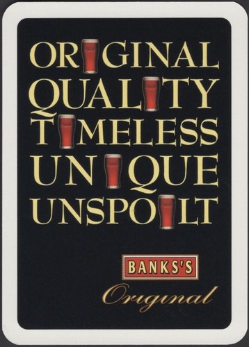 Playing Cards Single Card Old Wide BANKS’S BREWERY Beer Advertising Art ...