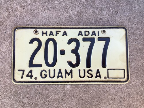 1974 - GUAM - USA - LICENSE PLATE - HAFA ADAI | eBay