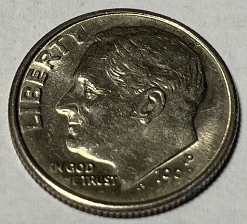 1998 P Roosevelt Dime Errors Weak Strike Through Grease Faint Date ...