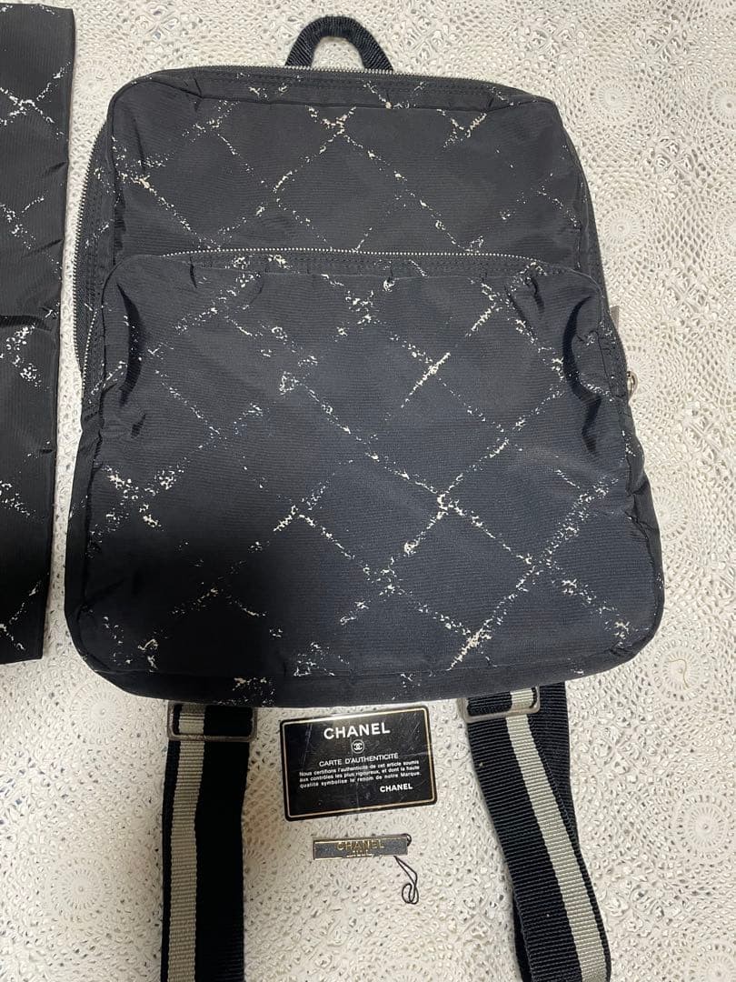 CHANEL Black Quilted Backpack Travel Line Used Authen… - Gem