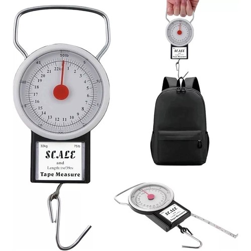 Small Portable Baggage Travel Scale Tape Measure Luggage Hanging Weight ...
