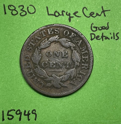 1830 Coronet Large Cent 1c Good Details | eBay