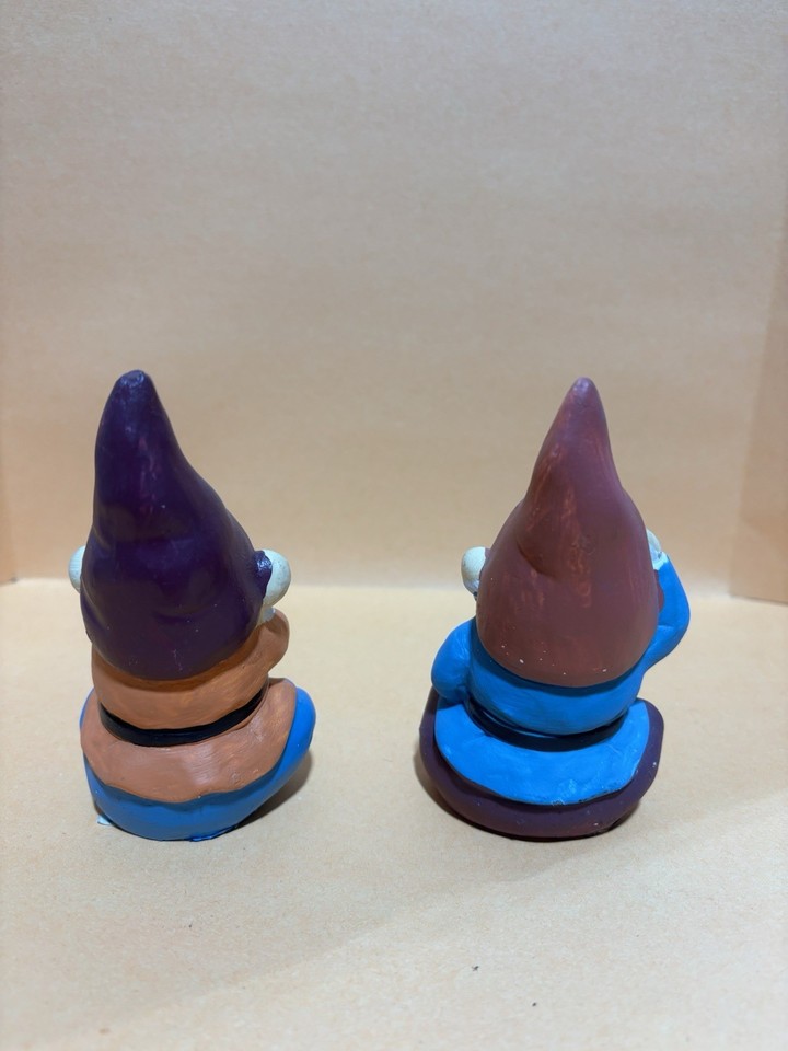Lot Of 2 Garden Gnome Figurines 5” Tall-Hand Painted | eBay