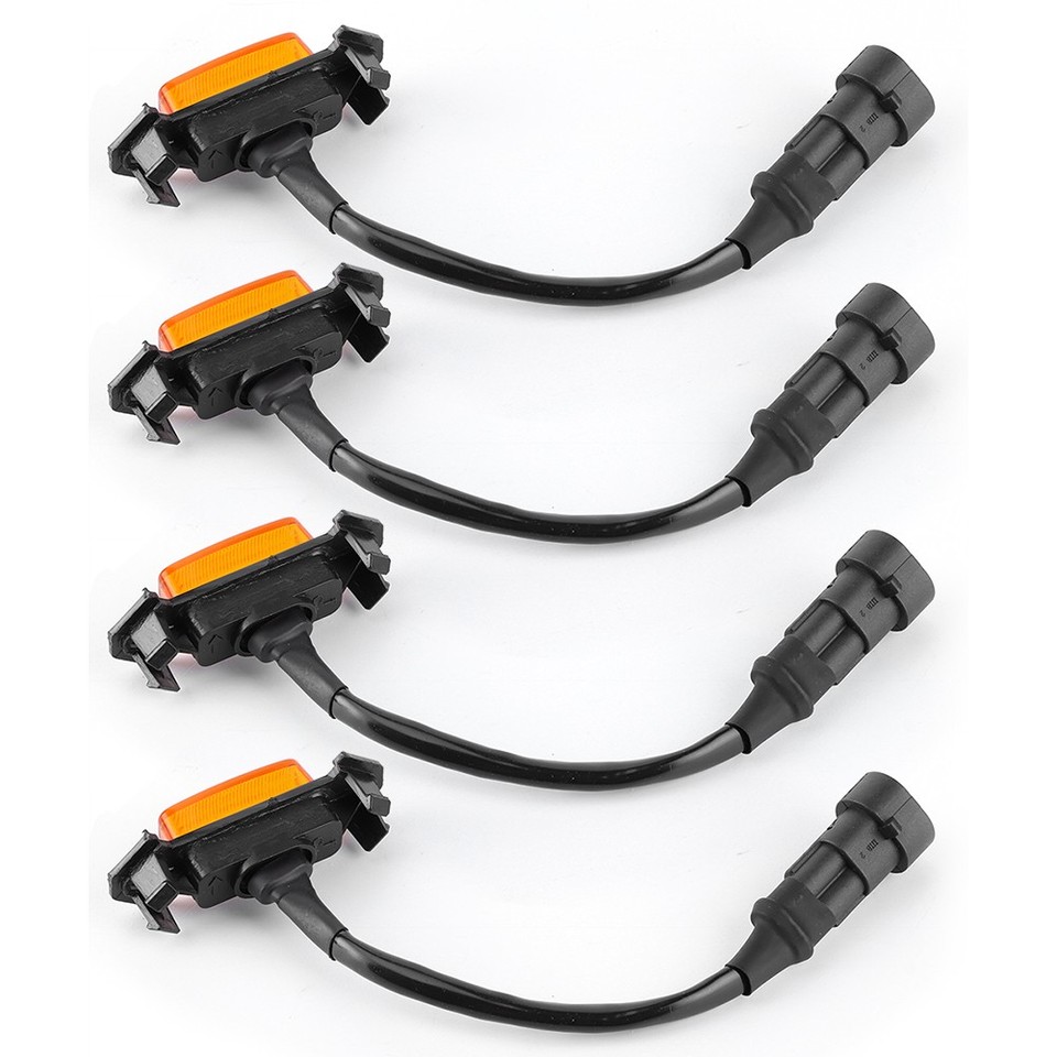 Yellow Lens Yellow Light 4pcs 12V Car LED Grille Light High Brightness ...