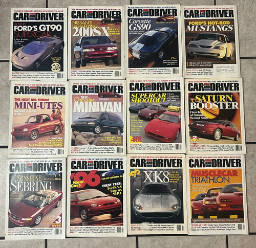 Car and Driver Magazine Lot 1995 Complete Year all 12 issues Ads ...