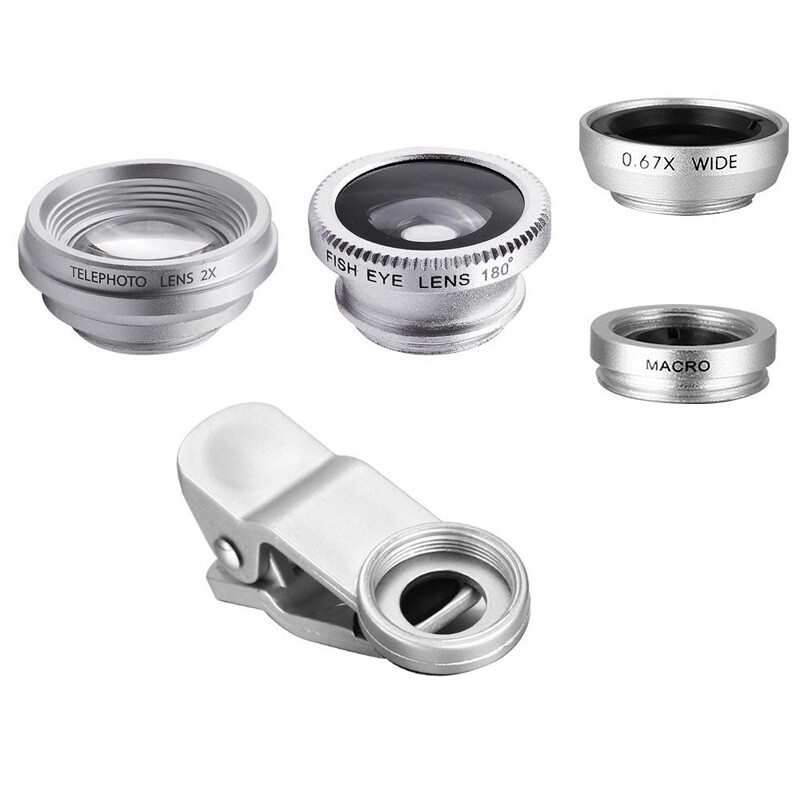 4 In 1 Smart Phone Add-on Lens Fish Eye / Wide Angle / Marco ...