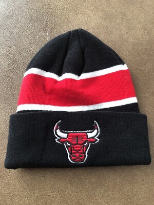 NBA Chicago Bulls Adult Cuffed Winter Knit Hat Cap Beanie Stripes | eBay