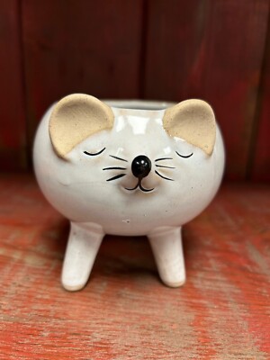 Small Ceramic Planter in Mouse Shape 29927 | eBay