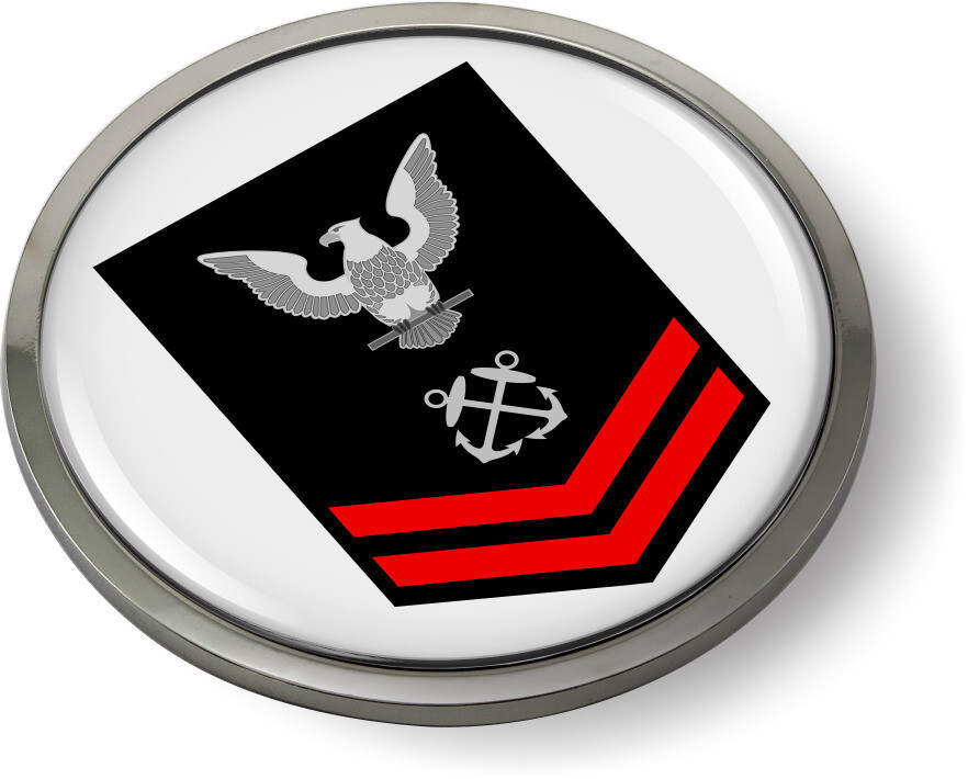 U.S. Navy Enlisted Ranks & Insignias, Emblems, Car Stickers CHROME ...