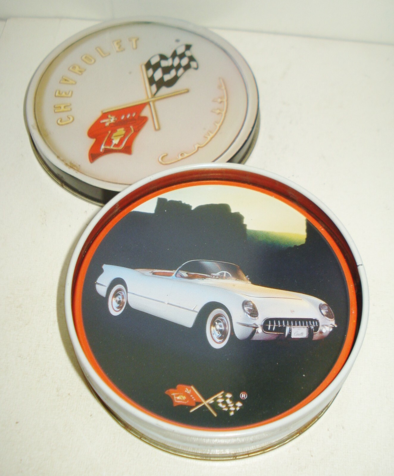 VINTAGE CHEVROLET CORVETTE CAR COASTER SET NICE DESIGN NR | eBay