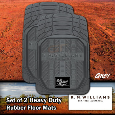 RM Williams Heavy Duty Front Rubber Floor Mats in GREY RMW x 1 PAIR ...