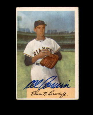 Al Corwin Signed 1954 Bowman New York Giants Autograph | eBay