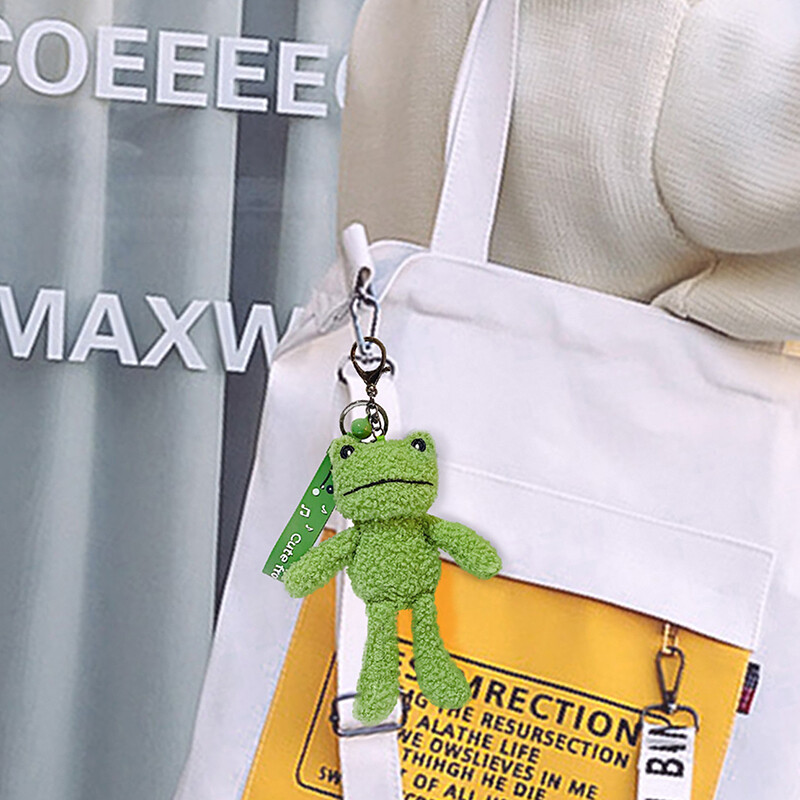 Handbag Keyring Frog Keychain Handbag Accessories Cute Frog Plush Frog Keyring | eBay