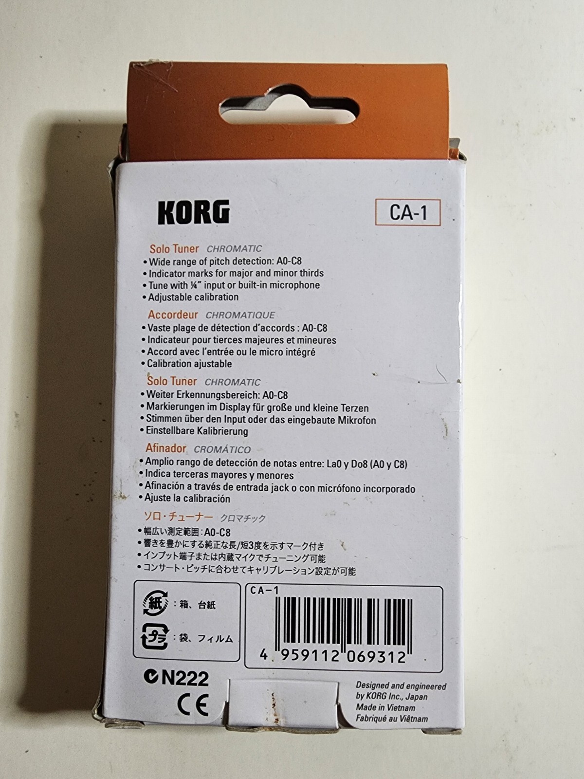 Korg Ca-1 Solo Multi Instrument Chromatic Tuner N222 for sale online | eBay