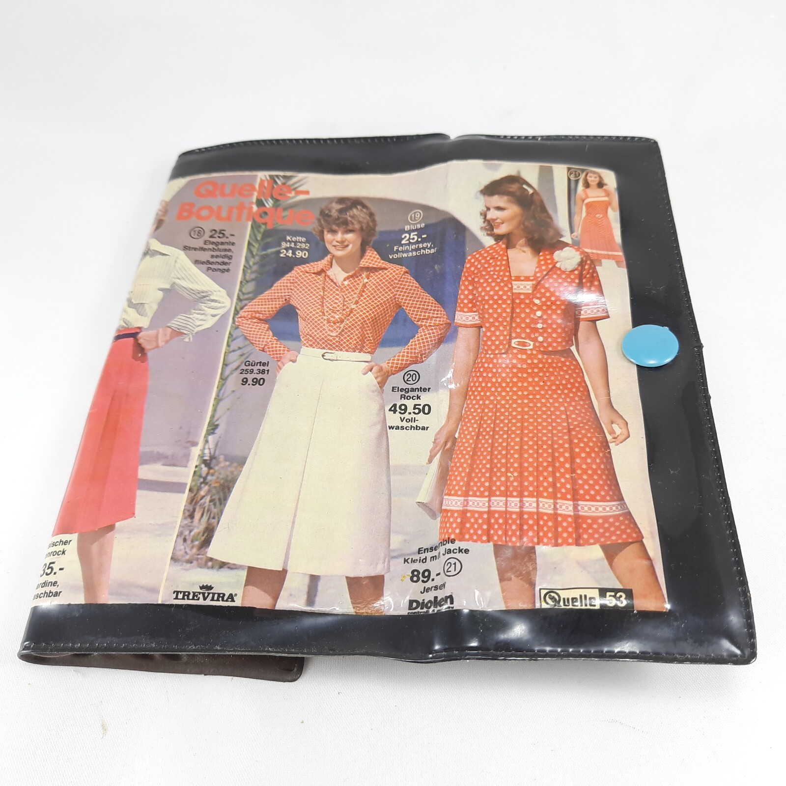 Vintage fashion magazine purse, 90s models pictures W… - Gem