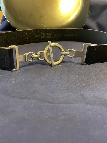 Women’s Black Leather Belt With Toggle Buckle Size Small. B 2 | eBay
