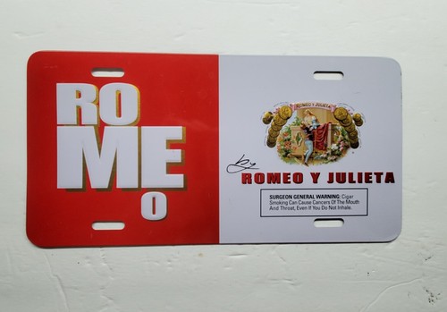 Romeo Y Julieta Novelty Cigar License Plate Tag Cigar shop decor | eBay