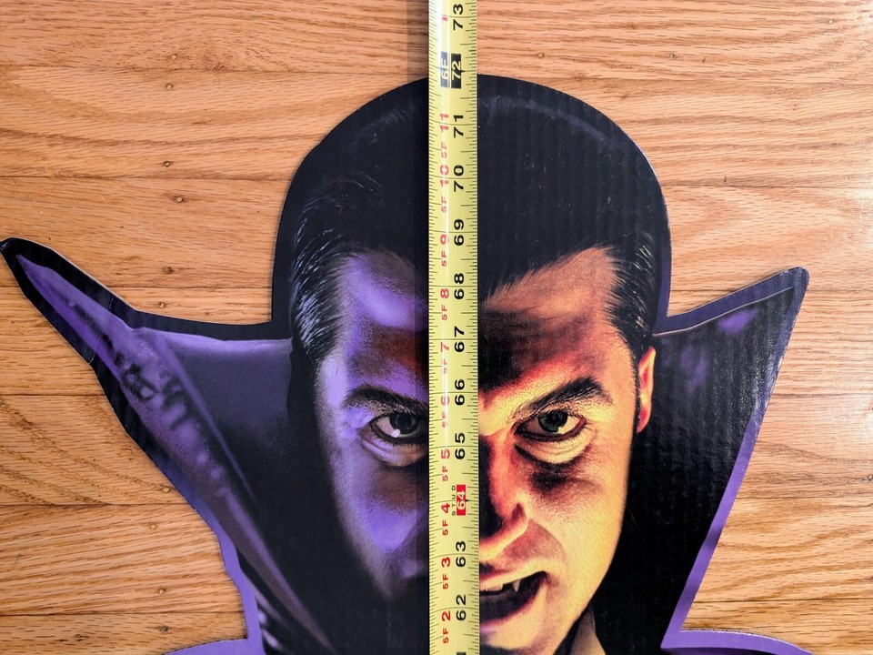 VTG 1999 DRACULA Blockbuster Life Size 72" Cardboard Cutout Double ...