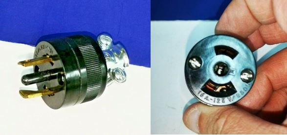 Midget Twist Lock ML3 3P 3W 10A/250V 15A/125V Male +Female LEVITON NEW ...