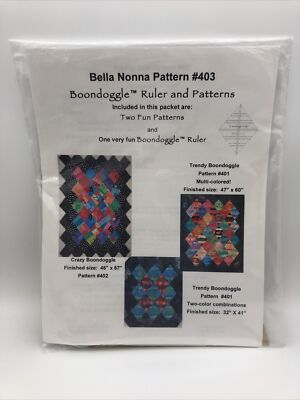 Bello Nonna Boondoggle Quilt Patterns with Ruler 2 Patterns + Specialty ...