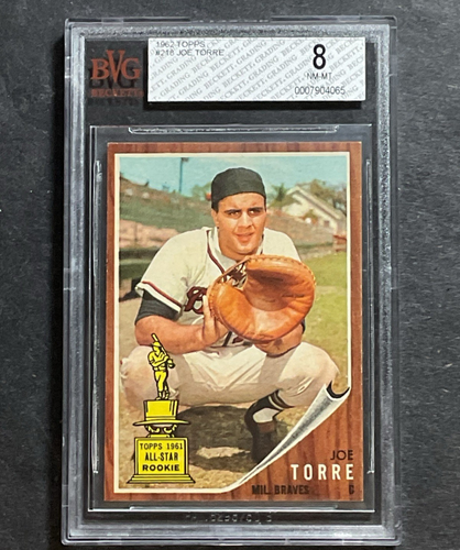 1962 Topps Joe Torre 218 BVG 8 Rookie Centered B4 | eBay