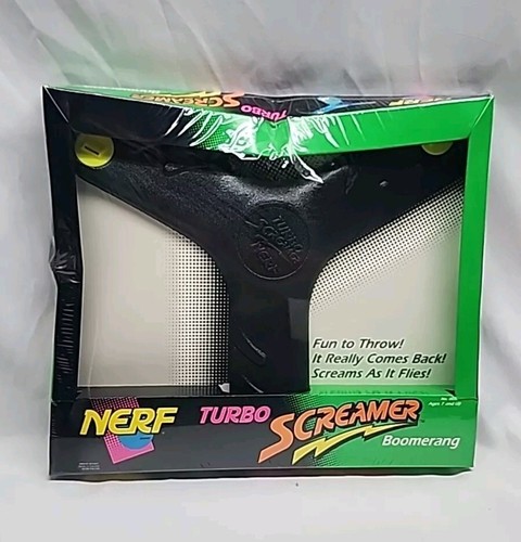 Vintage Kenner 1992 Nerf Turbo Screamer Boomerang Black. New And Sealed ...