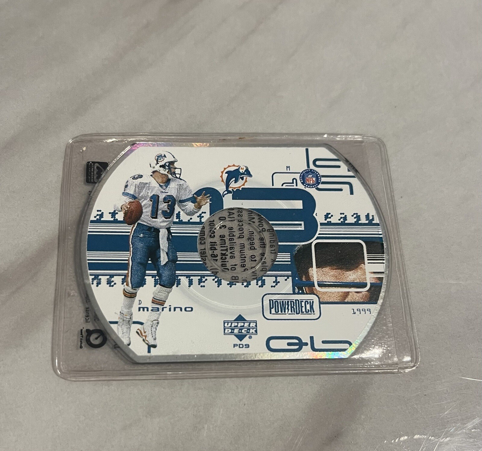 Dan Marino 1999 Upper Deck Power Deck Time Capsule CD Rom card Dolphins ...