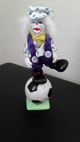 Clown Figurine on Soccer Ball | eBay