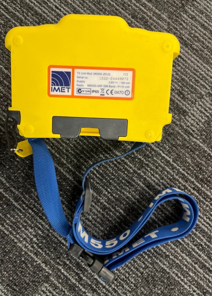 Radio Remote Control (TX) IMET M550S ZEUS & Receiver (RX) Unit M550S ...