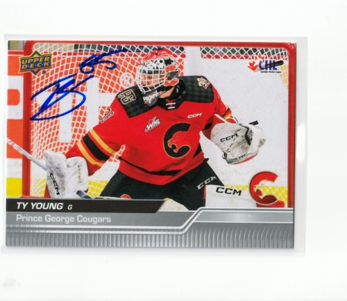 TY YOUNG autographed SIGNED '23/24 Upper Deck CHL card VANCOUVER ...