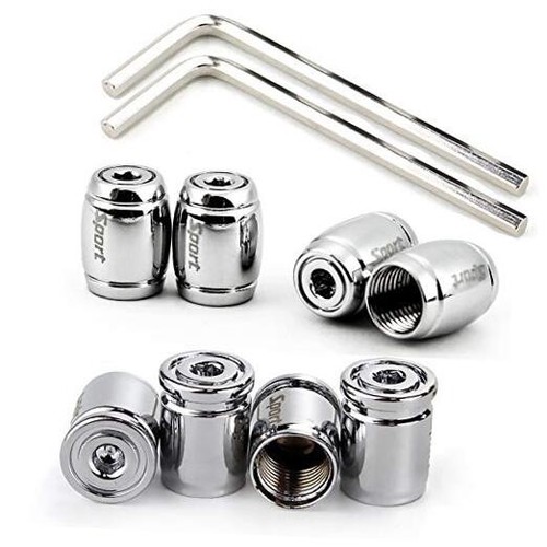 Locking Tire Valve Stem Caps(8 Pack), Anti Theft Design, Anodized ...