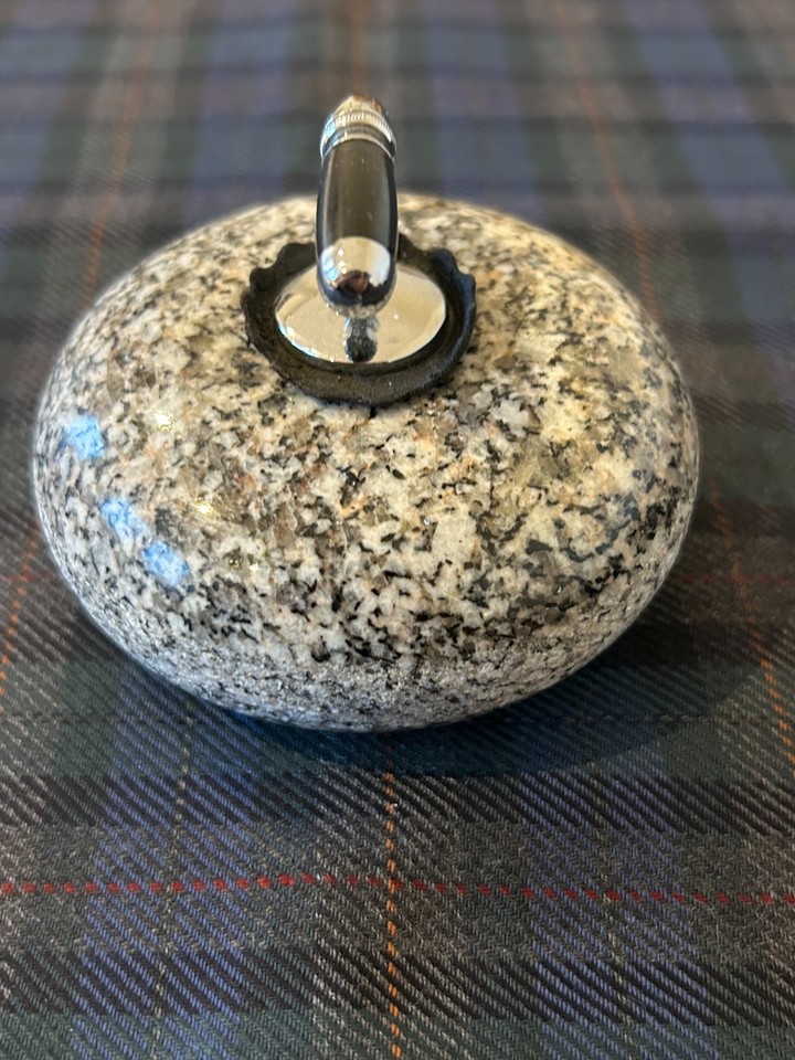 A Stunning Rare & Beautiful Scots Granite, Miniature Curling Stone 3.5 ...
